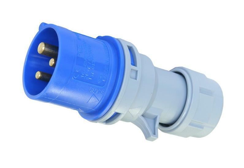 2 16Amp PCE Plug Ceeform Male 16 A IP44 230v 240v Blue Trailing 16 Amp ...