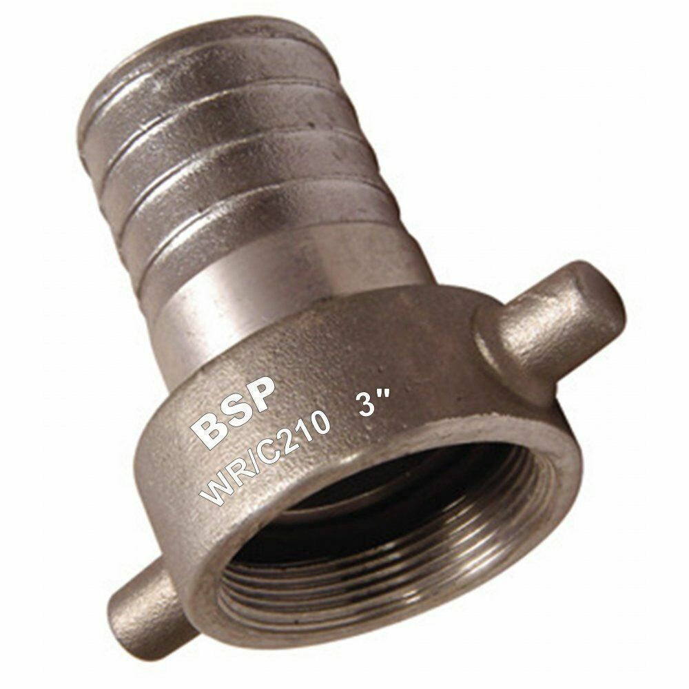 BSP Coupling Water Pump 3" Female Hose Tail Connector 75mm Suction Lay ...
