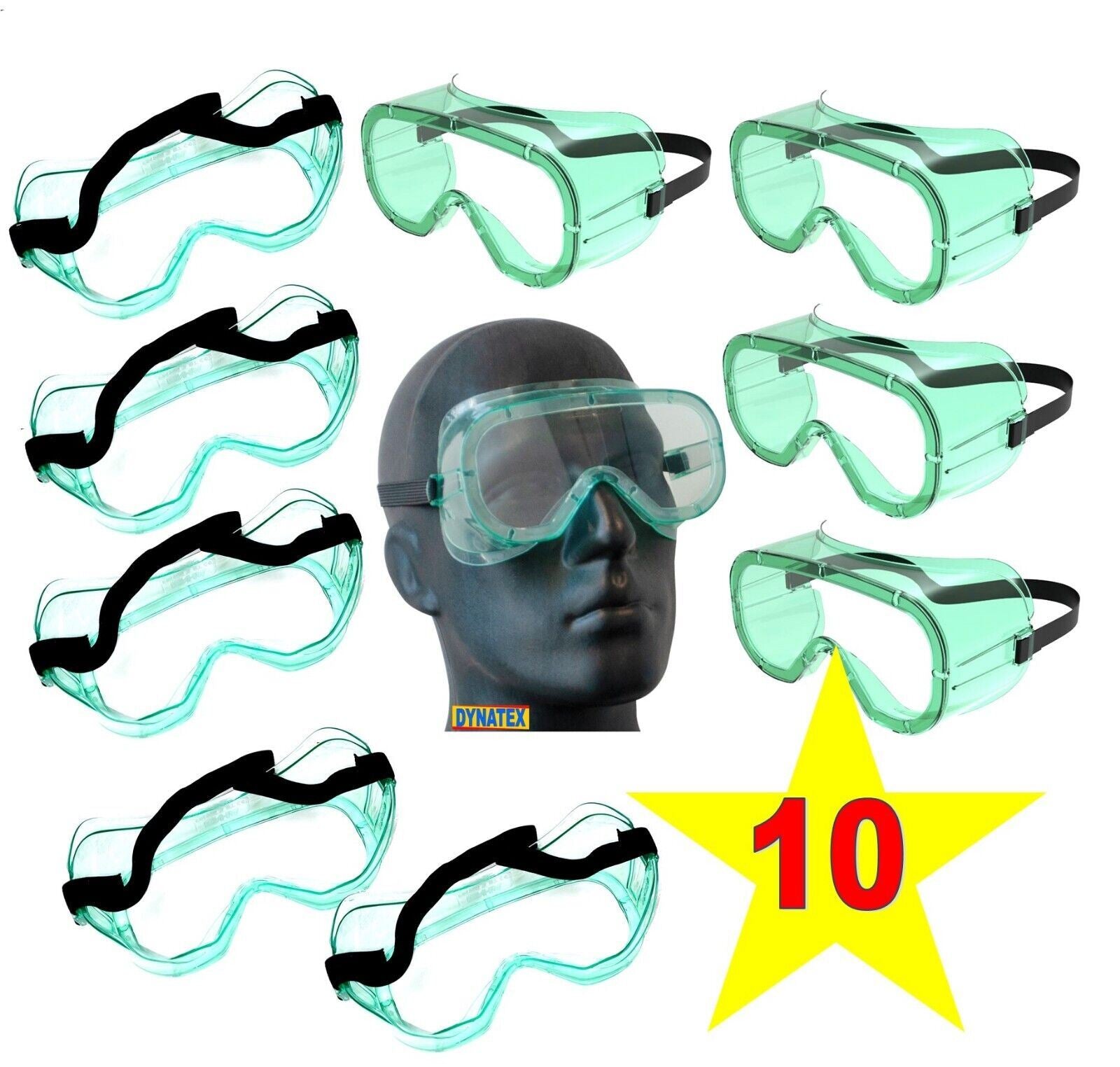 Safety Goggles 10 Grinding Protective Eyewear Medical Eye Protection W ...