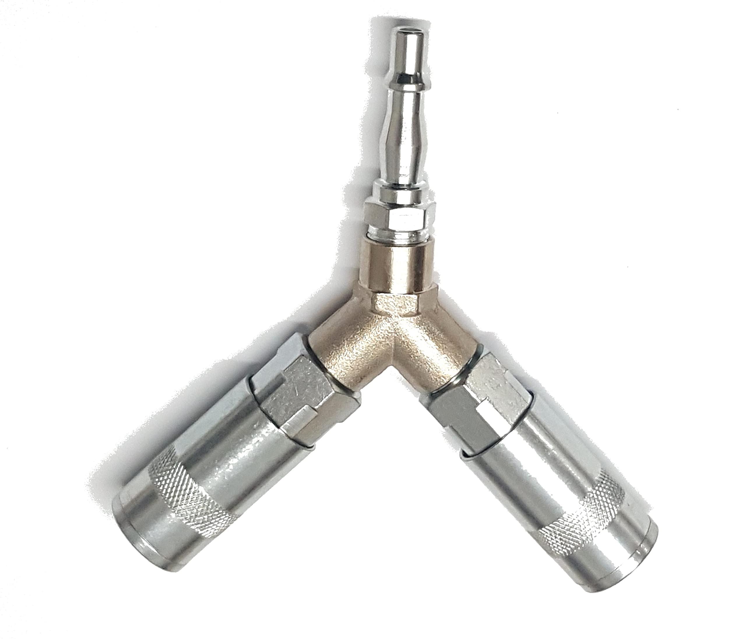 Air Line Connector Y 3 Way Splitter Compressor Hose For PCL Coupling 1 ...